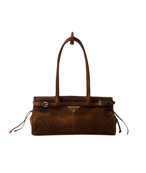 PRADA*Medium suede handbag スエードハンドバッグ*送料込 Prada Suede Handbag - Cocoa Brown | Editorialist